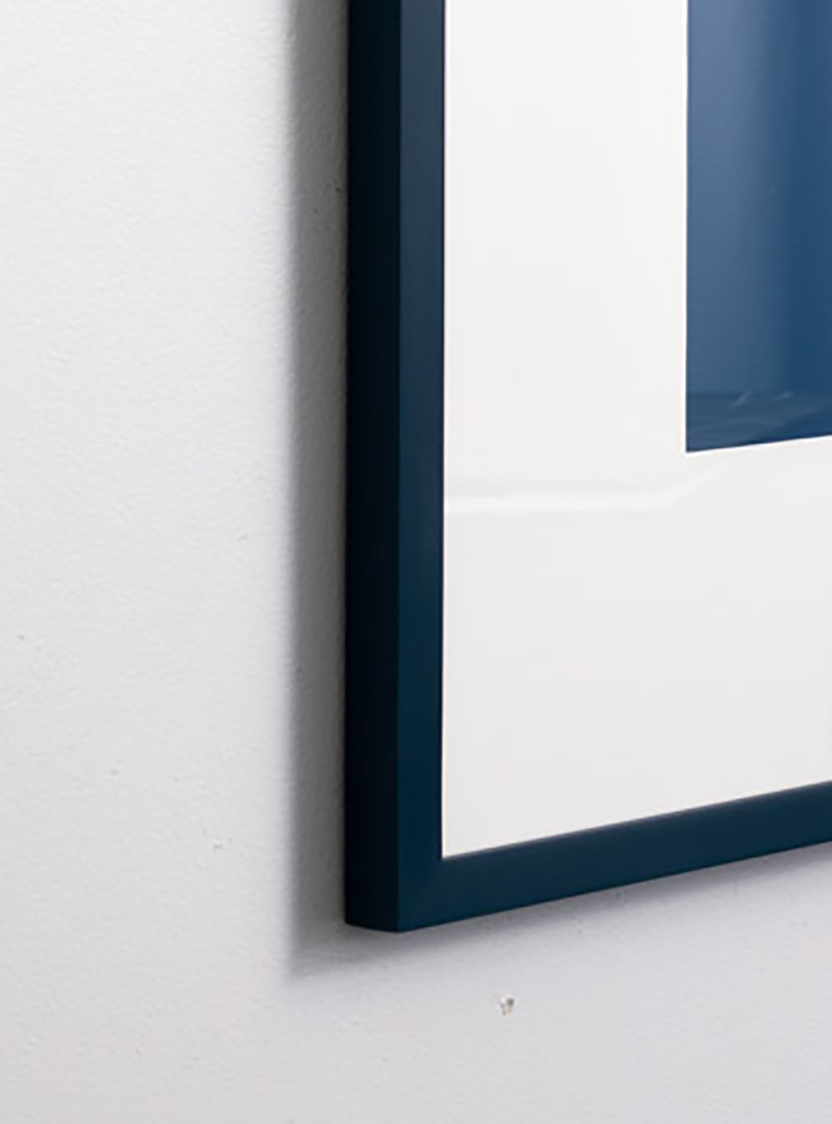 Navy Blue Graphic Fun Print in Dark Navy Frame – Skyframe